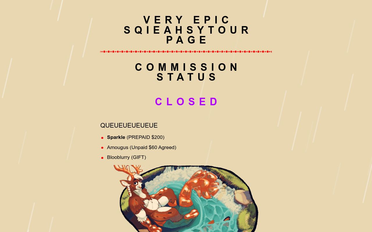 squishytaur epic carrd???